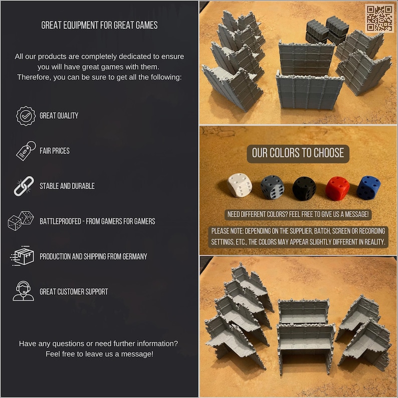 Tabletop Terrain Set "imperial Ruins High" / Compatible With Warhammer ...