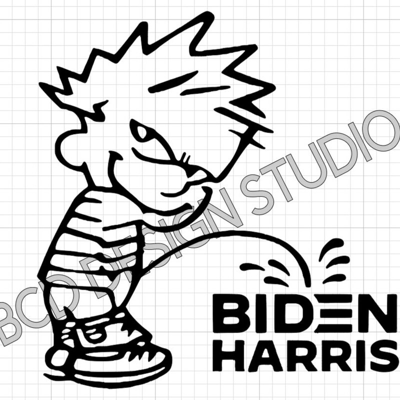 Calvin Pee on Decal - Etsy