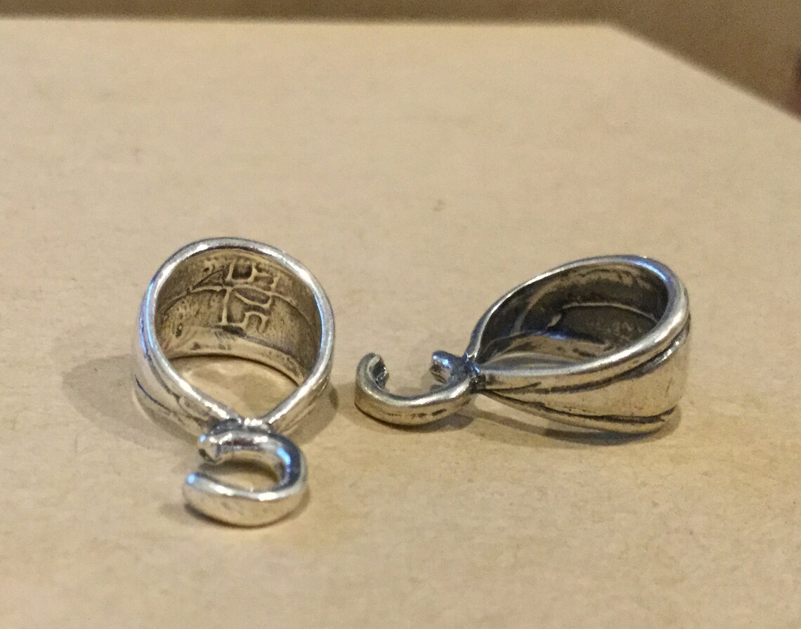 Bail Simple Sterling Silver Charm Bail - Etsy