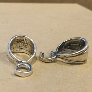 Bail Simple Sterling Silver Charm Bail - Etsy