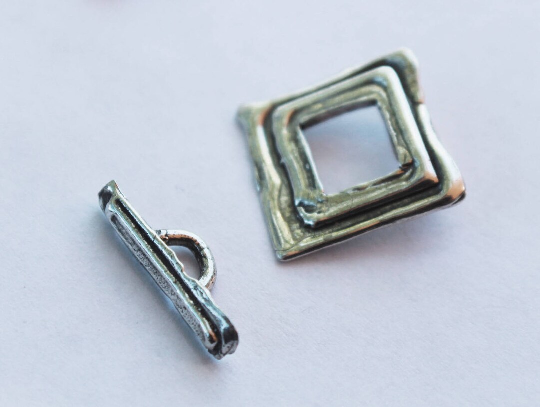 Layered Toggle Square Rustic Handmade Toggle T50 - Etsy