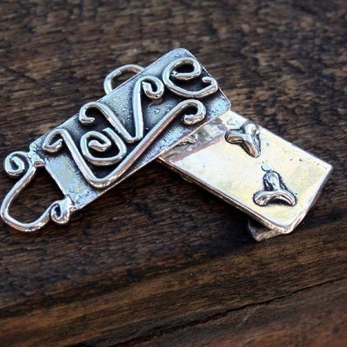 Heart Charm Tag Sterling Silver /CH26 - Etsy