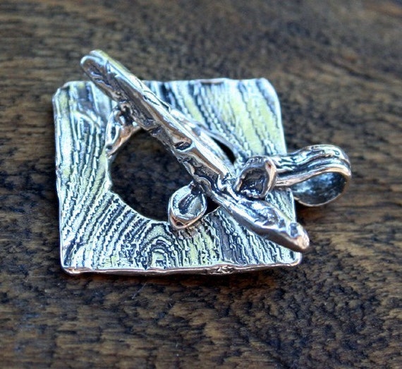 Tree Toggle Sterling Silver Large Artisan T165 - Etsy