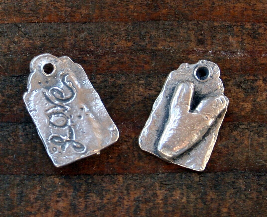 Heart Charm Tag Sterling Silver /CH26 - Etsy