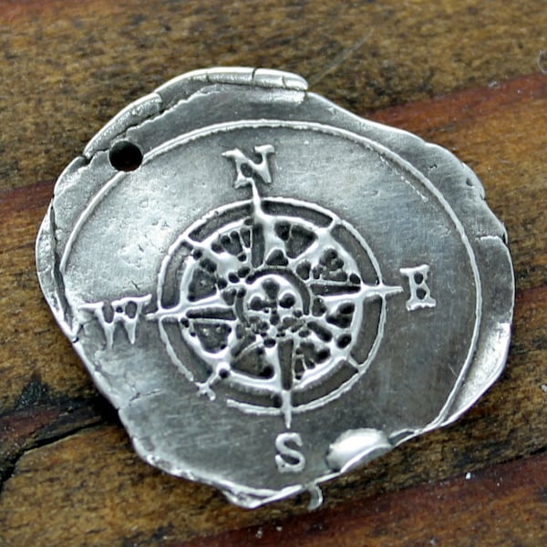 Compass Charm - Etsy
