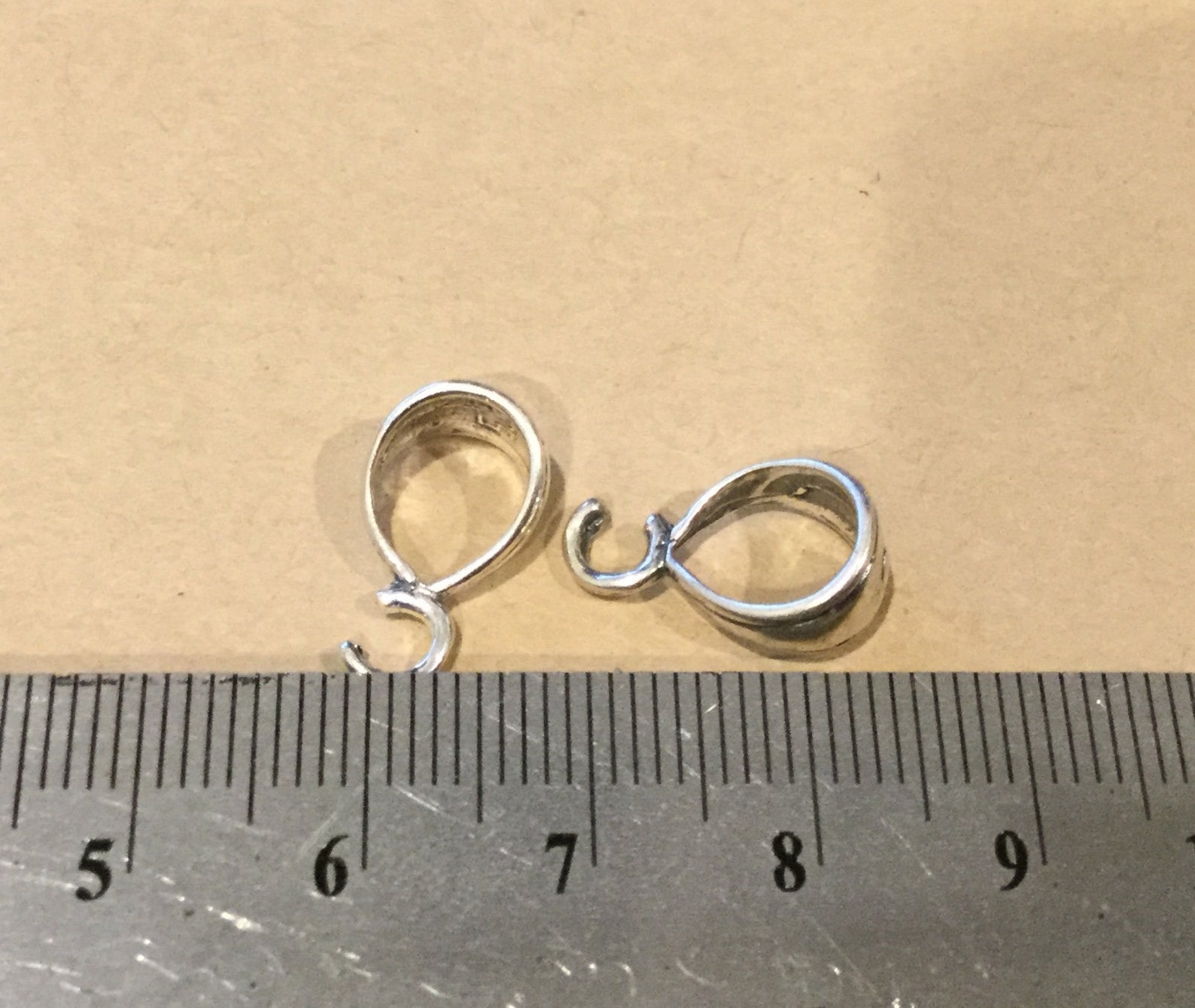 Bail Simple Sterling Silver Charm Bail - Etsy