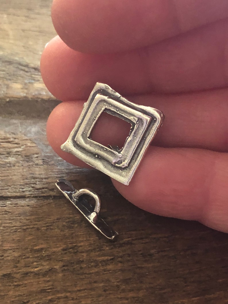 Layered Toggle Square Rustic Handmade Toggle T50 - Etsy