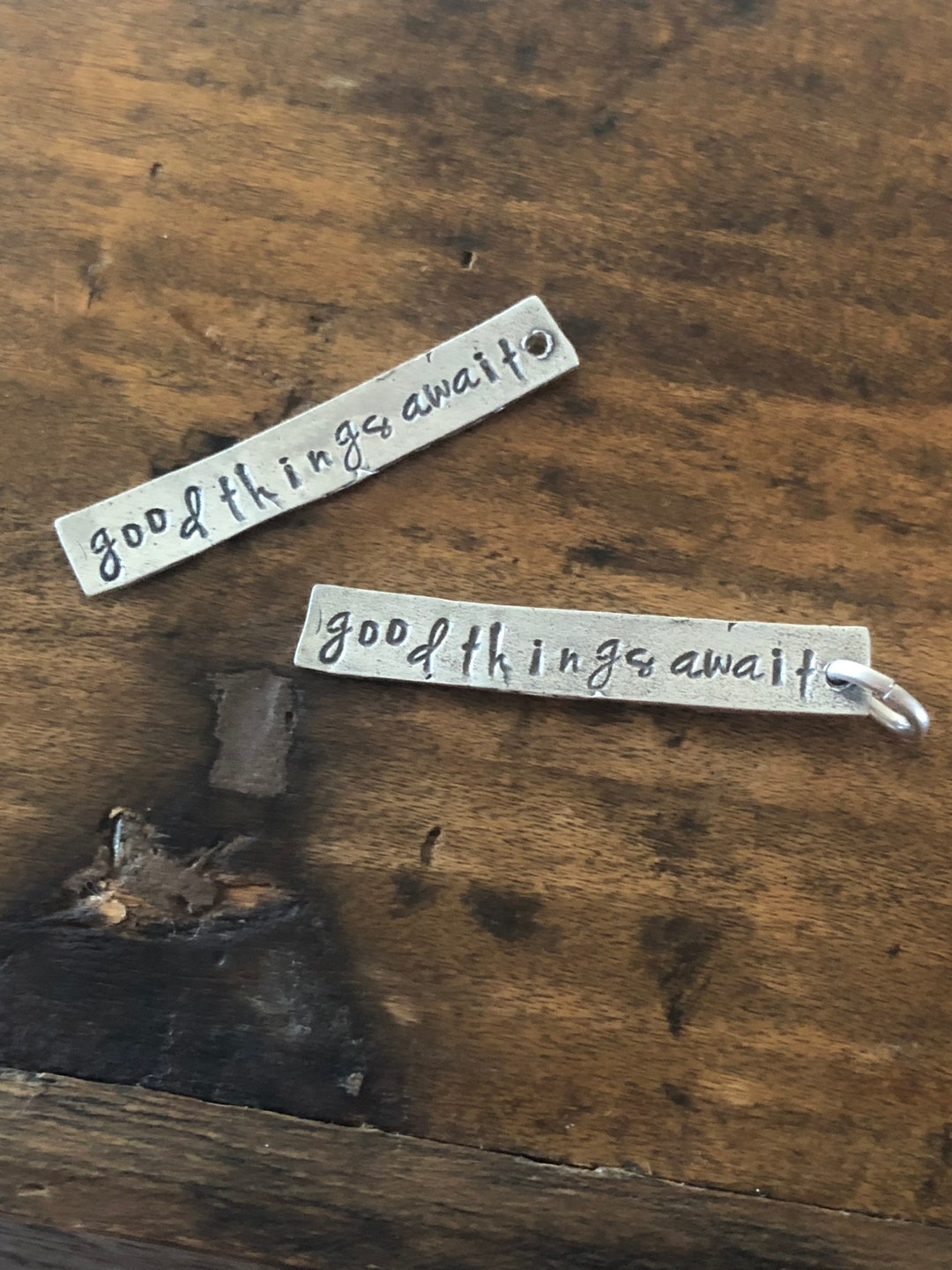Good Things Await You Sterling Silver Charm - Etsy
