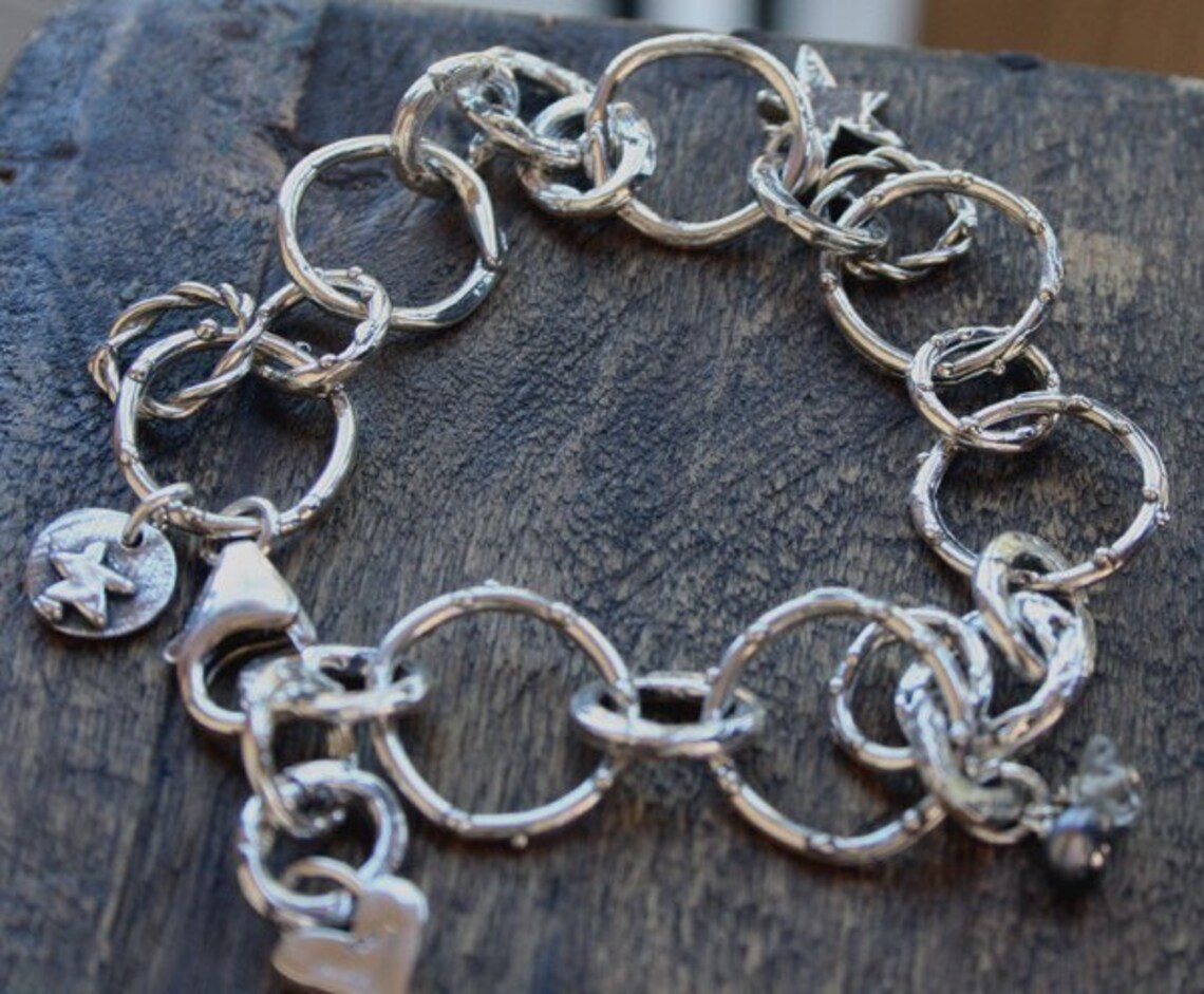 Link Dotted Large Sterling Silver 001 /LL310 - Etsy