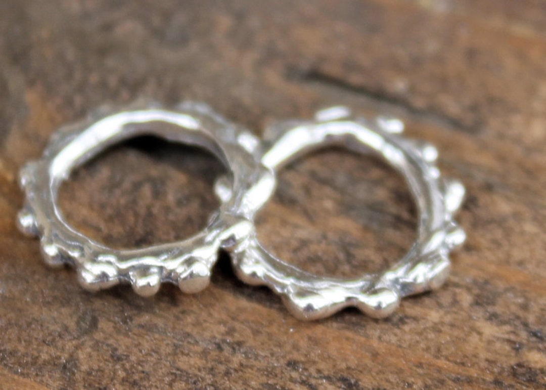 Orings Bumpy Links Sterling Silver Artisan 002/ - Etsy
