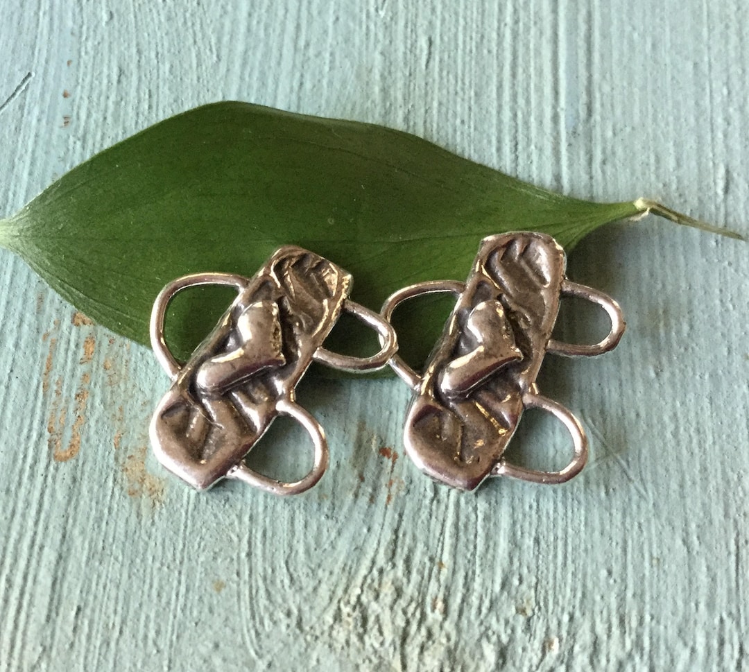 Double Strand Link Connector Heart TWO Artisan TC75 - Etsy