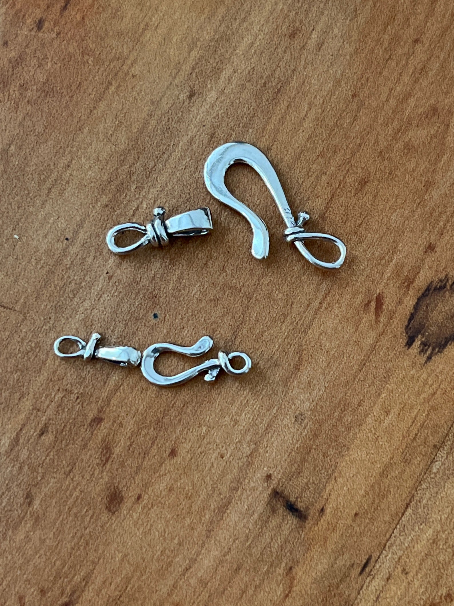 Hook and Eye Clasp Smaller Sterling Silver Twist Clasp - Etsy