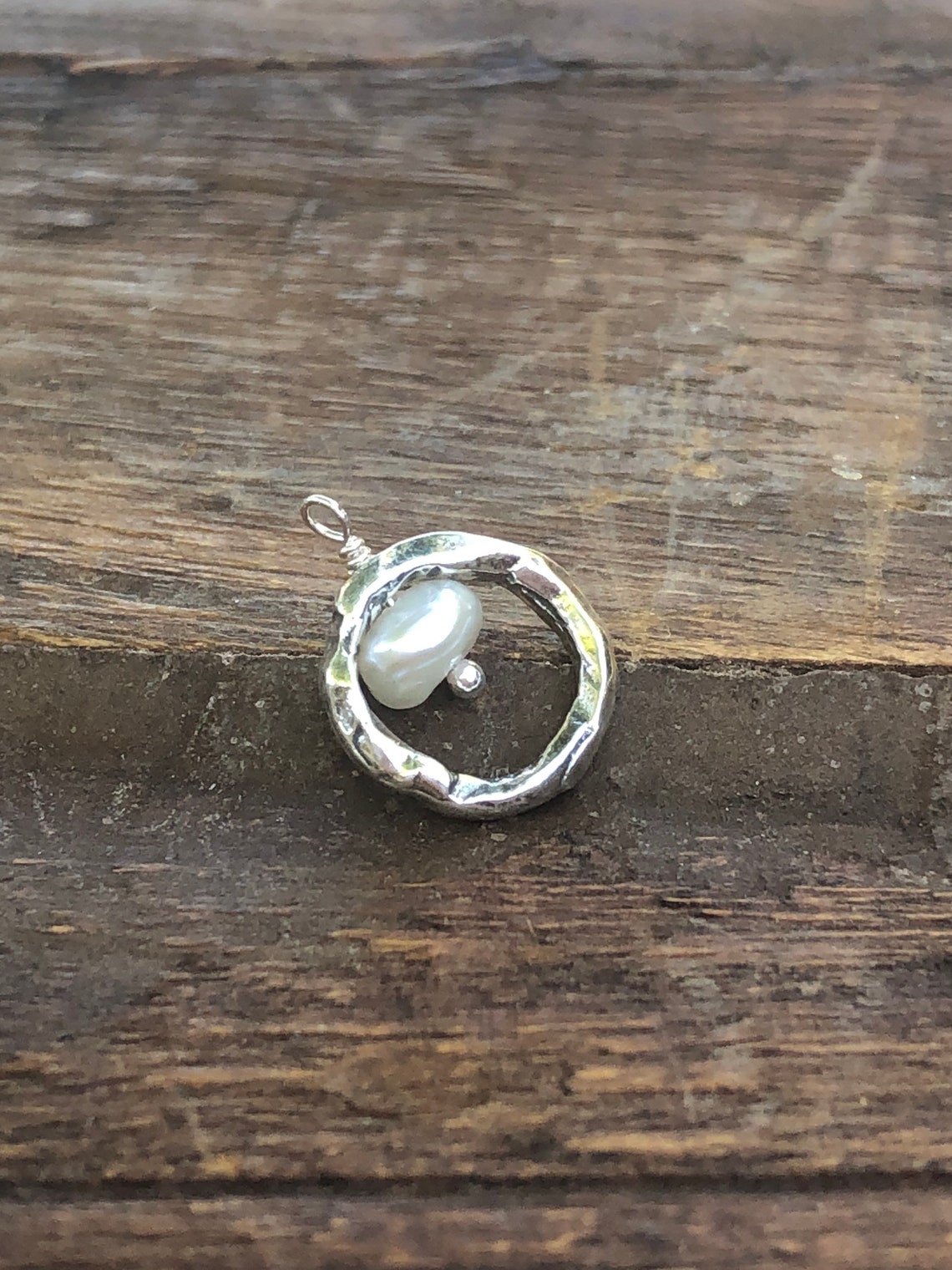 Circle Charm Artisan Circle Finding Sterling Silver 001 /CD59 - Etsy