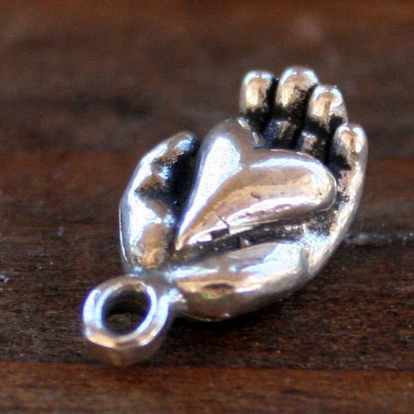 Silver Hand Charm - Etsy