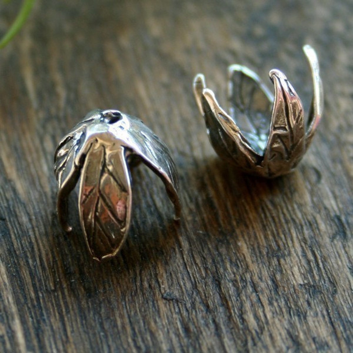 Bead Caps Artisian Handcrafted Leaf Bead Cap Two 002/BC150 - Etsy