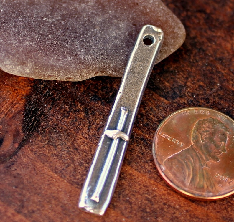 Long Rectangular Cross Charm Sterling Silver - Etsy