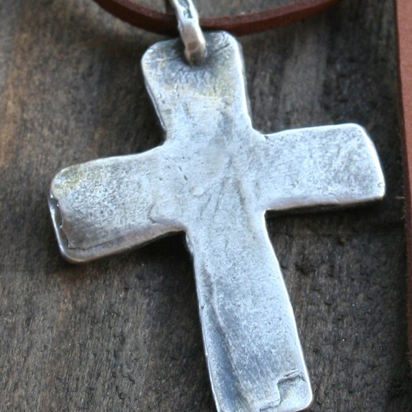 Rustic Cross Pendant - Etsy