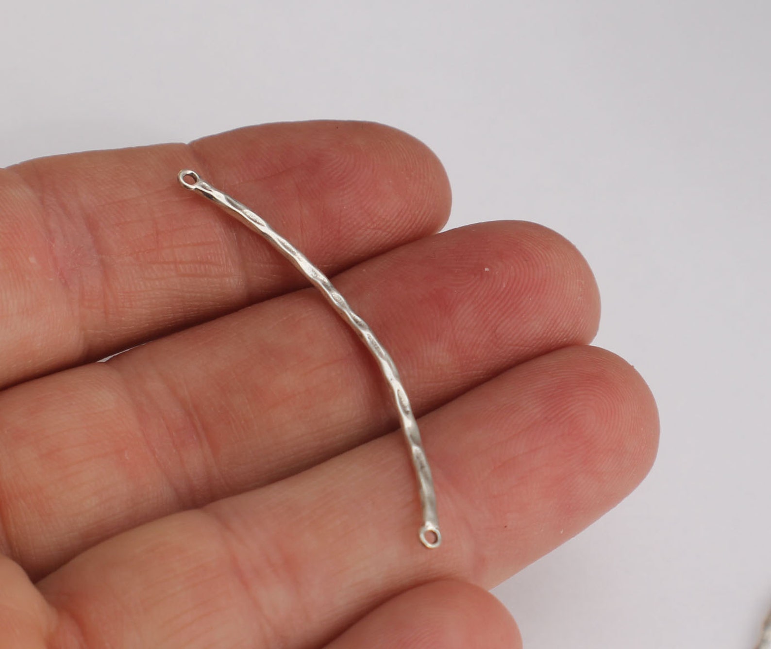 Thin Link Sterling Silver Link Connector 001 | Etsy