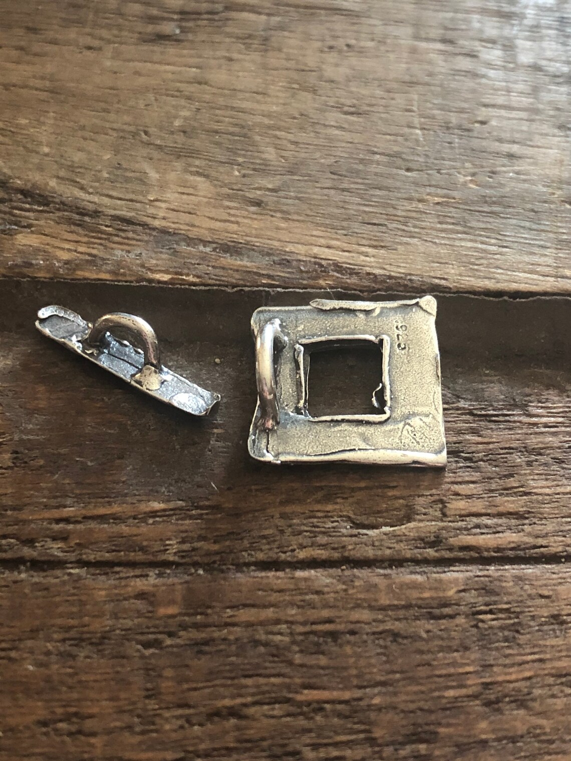 Layered Toggle Square Rustic Handmade Toggle T50 - Etsy