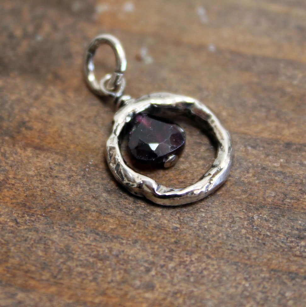Circle Charm Artisan Circle Finding Sterling Silver 001 /CD59 - Etsy