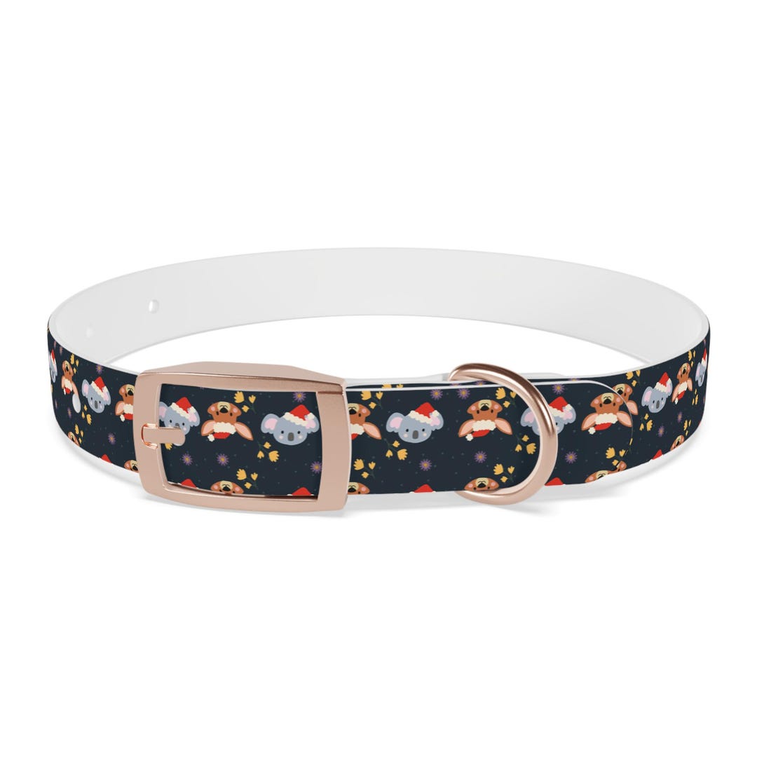 Aussie Australian Koala Kangaroo Pet Collar Neon Christmas Trees Design ...