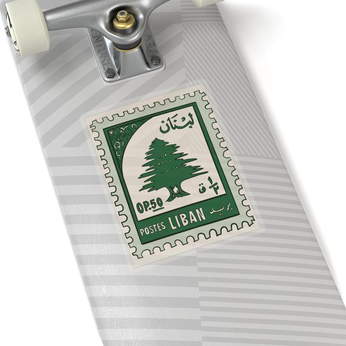 Green Lebanese Post Stamp Stickers, Vintage Lebanese Stamp Decals ...