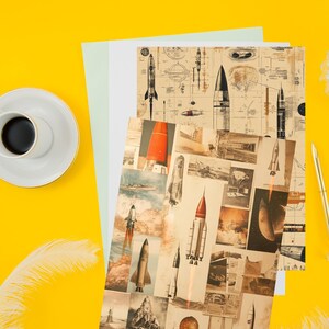 23 Vintage Space Exploration Scrapbooking Papers – Digital Download - Etsy