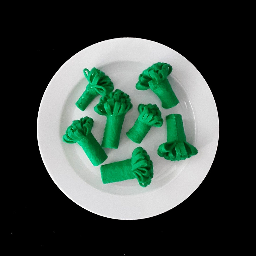 Felt Food Broccoli for Pretend Food Play, Pretend Food for Play Kitchen ...