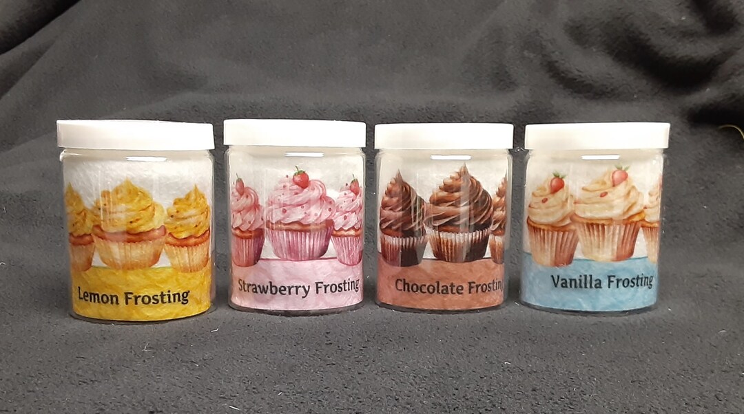 Pretend Food Frosting Jars for Play Kitchens Restaurants and Grocery ...