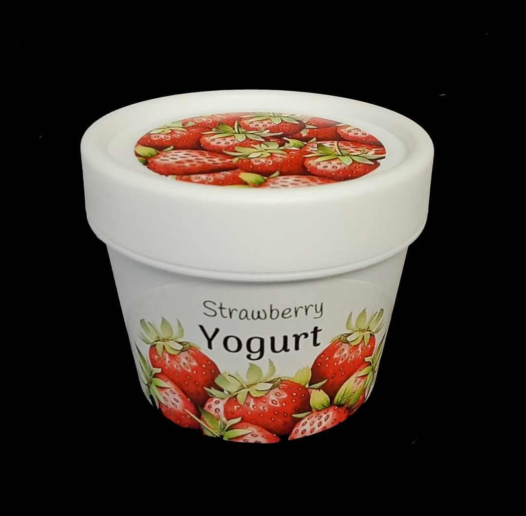 Strawberry Yogurt for Pretend Food Play, Pretend Food for Play Kitchen ...