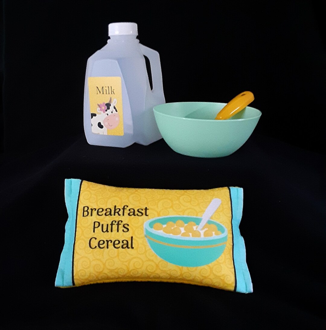 Felt Food Cereal and Milk Breakfast Set for Pretend Food Play, Pretend ...