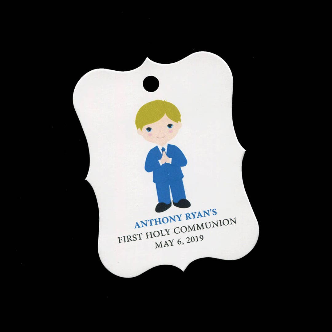 First Holy Communion Favor Tags First Communion Tags Boys Communion ...