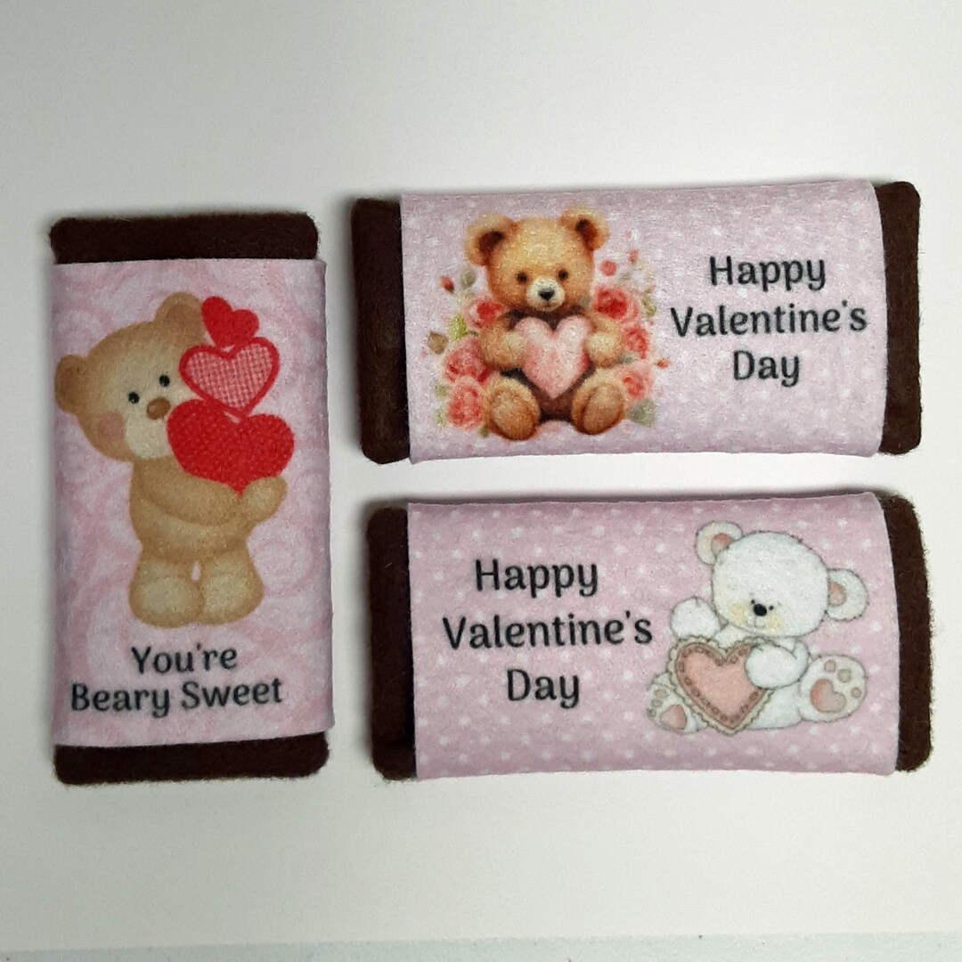 Felt Food Valentine Candy Bar Toys for Grocery Stores, Play Kitchens ...