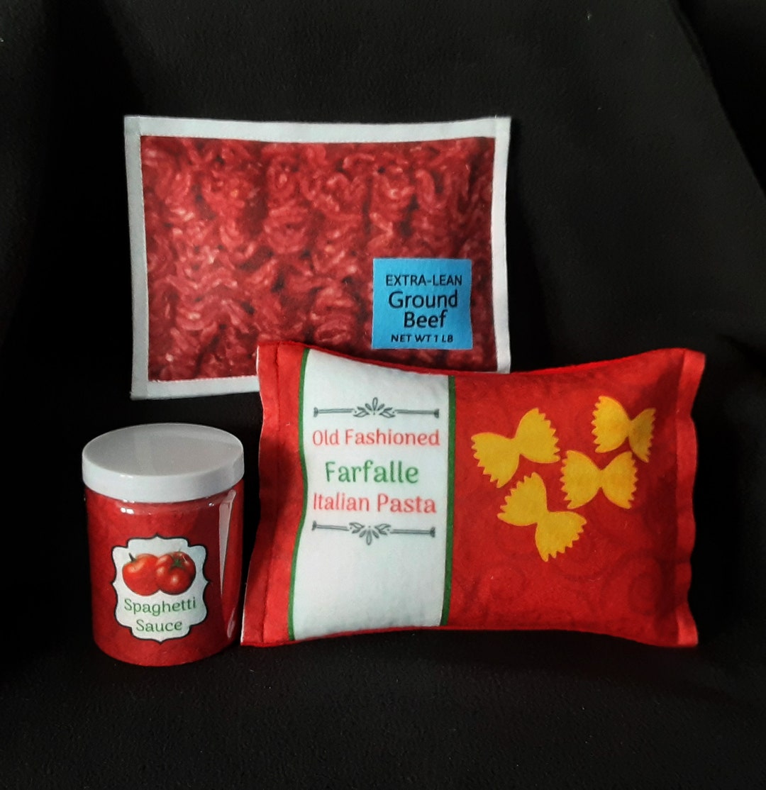 Felt Food Spaghetti Set for Pretend Food Play, Pretend Food for Play ...