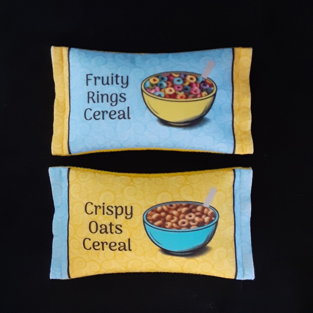 Felt Food Cereal Bags for Pretend Food Play, Pretend Food for Play ...