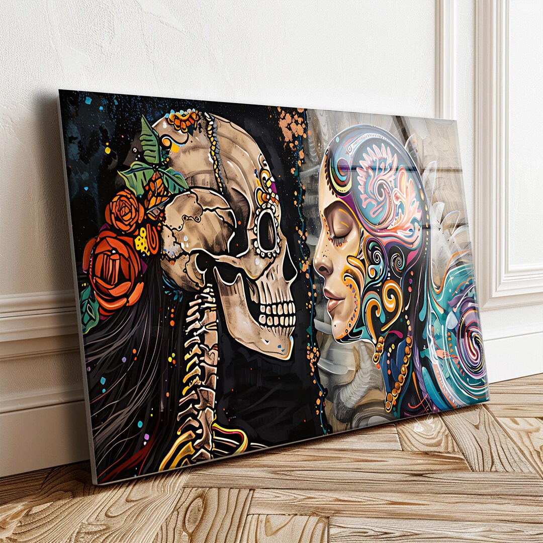 Lady of Dead Glass Wall Decor - Custom Art Pieces UV Printed on ...