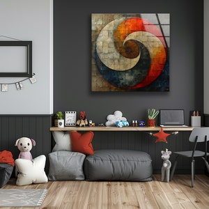 Chinese Tai Chi, Yin Yang, Tempered Glass Wall Arts, Tempered Glass ...