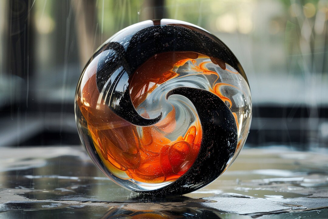 Glass Yin Yang, Symbol , Tempered Glass Wall Arts, Wall, Decor, Glass ...