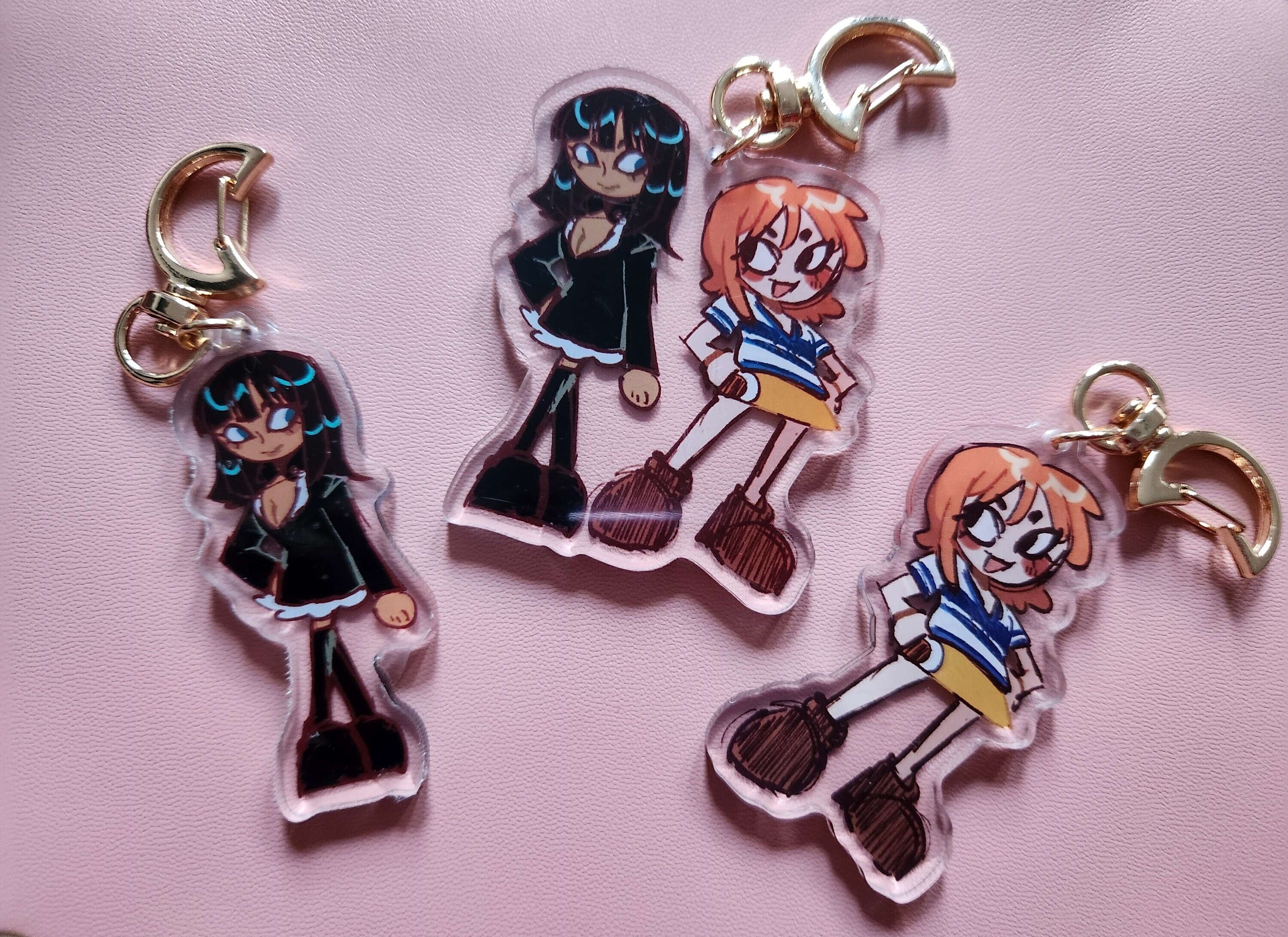 One Piece Nami and Robin Keychains Acrylic Charms - Etsy