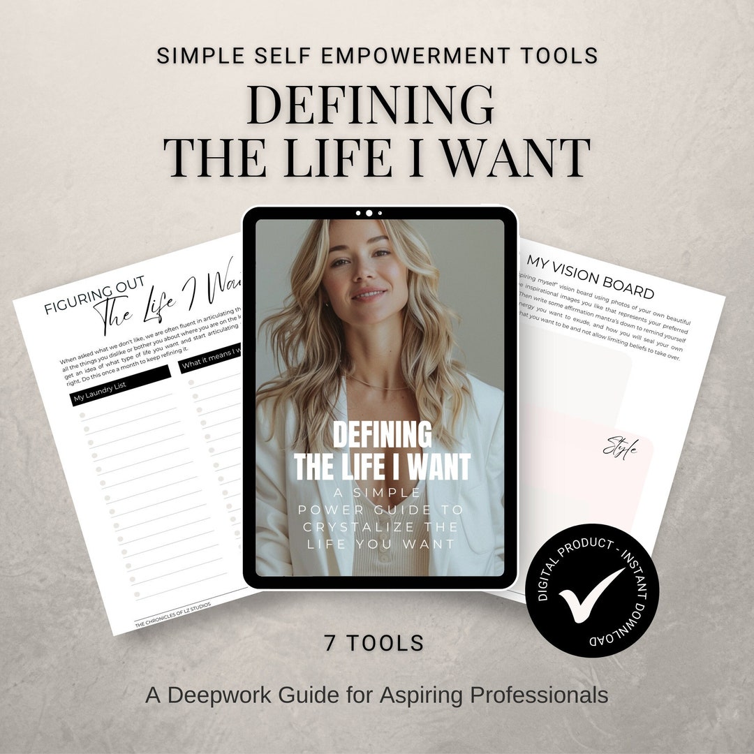 The Life I Want Digital Download Printable Workbook Get to Know ...