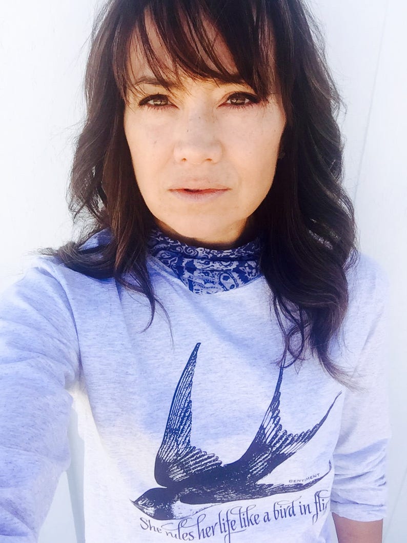Rhiannon LONG SLEEVE ~ Gray or White ~ 100% Cotton ~ She Rules Her Life ...