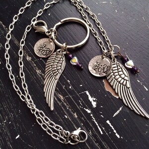 Personalized Memorial Coin Necklace or Key Chain ~ Guardian Angel ...