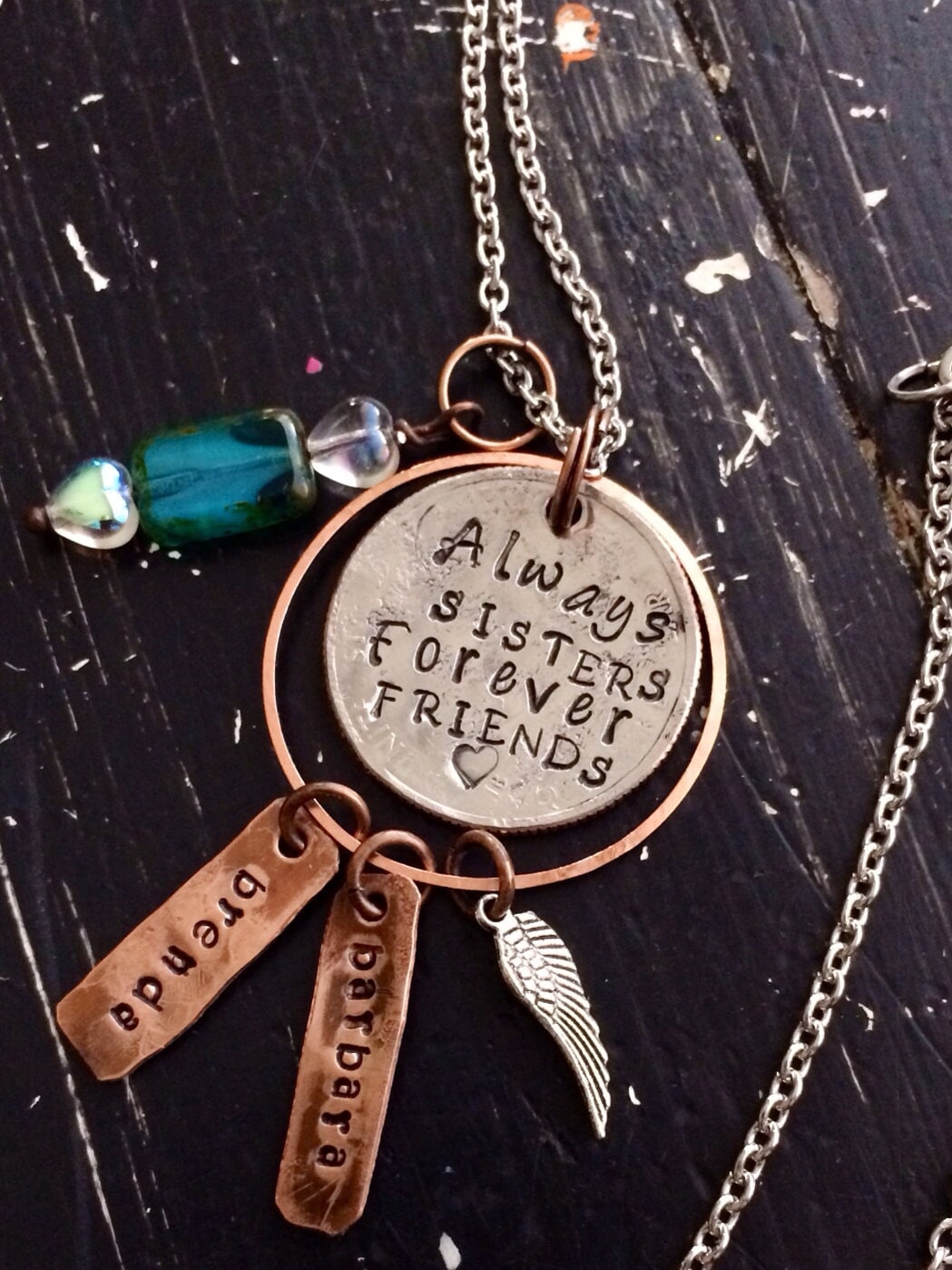 Always Sisters Forever Friends Personalized Necklace or | Etsy