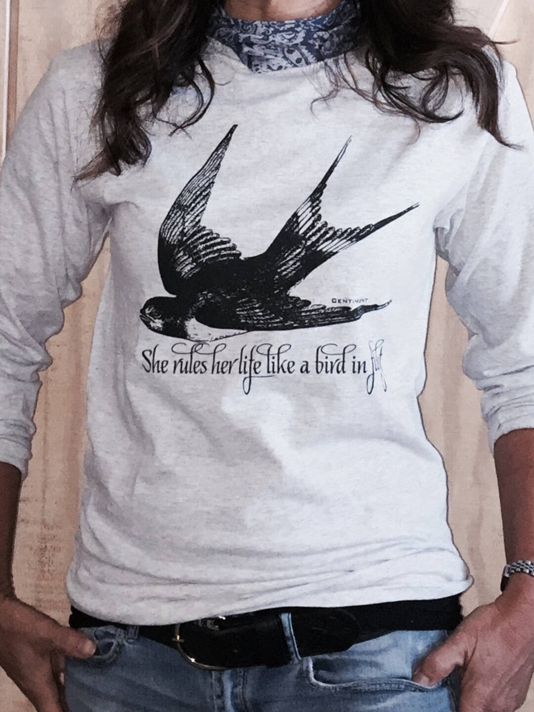 Rhiannon LONG SLEEVE ~ Gray or White ~ 100% Cotton ~ She Rules Her Life ...