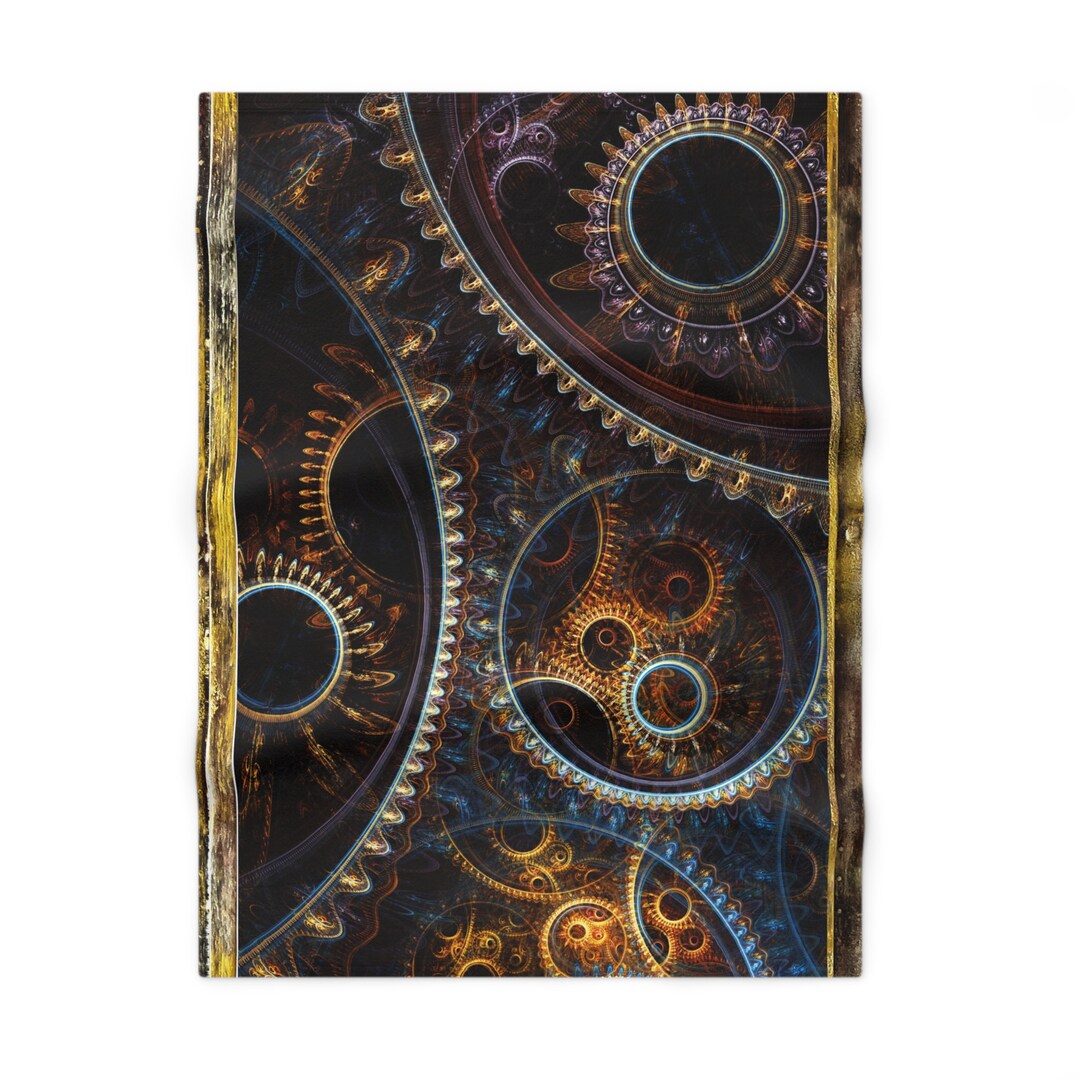 Steampunk Theme Clogs, Mechanisms Soft Fleece Baby Blanket - Etsy