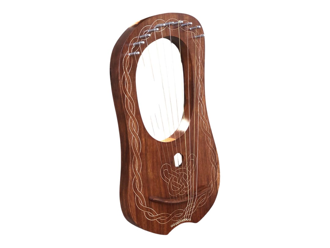 Piping Lyre Harp Rosewood Brown Lyre Handmade Premium Quality Celtic ...