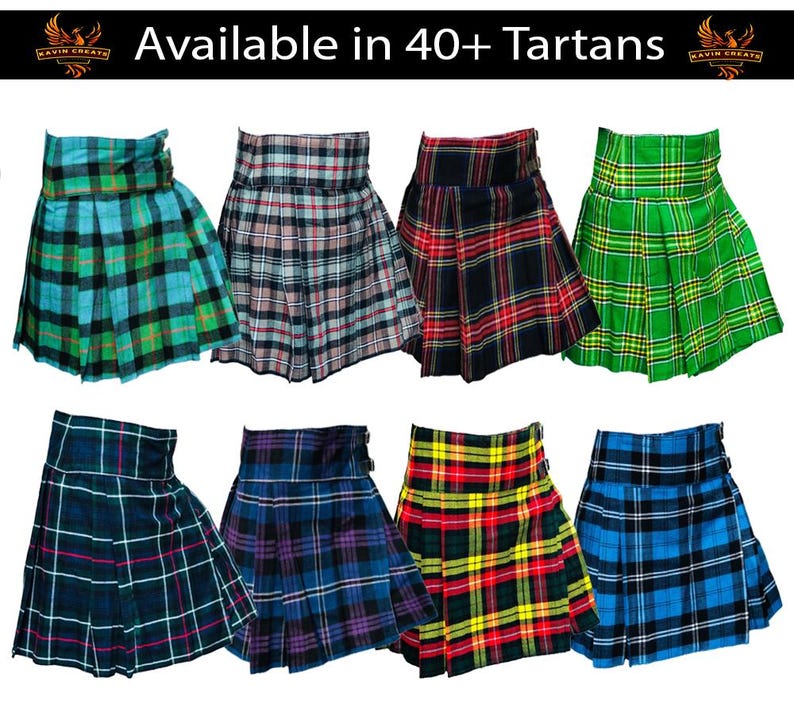 Scottish Utility Ladies Kilt Tartan Pleated Billi Kilt Skirt Highland ...