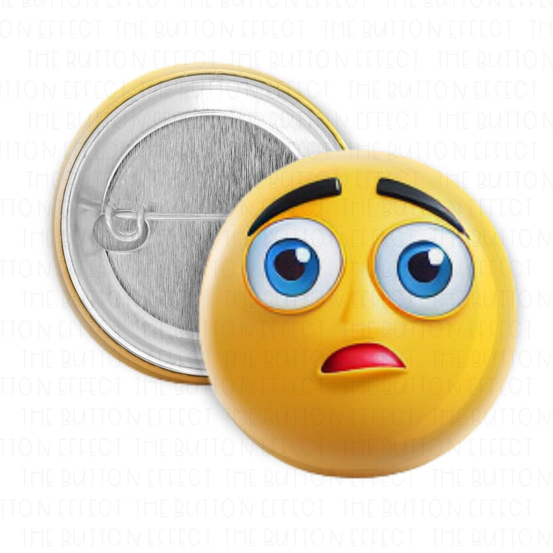 Emoji Face Pin Buttons, Fridge Magnet, Funny Face Pinback Buttons - Etsy