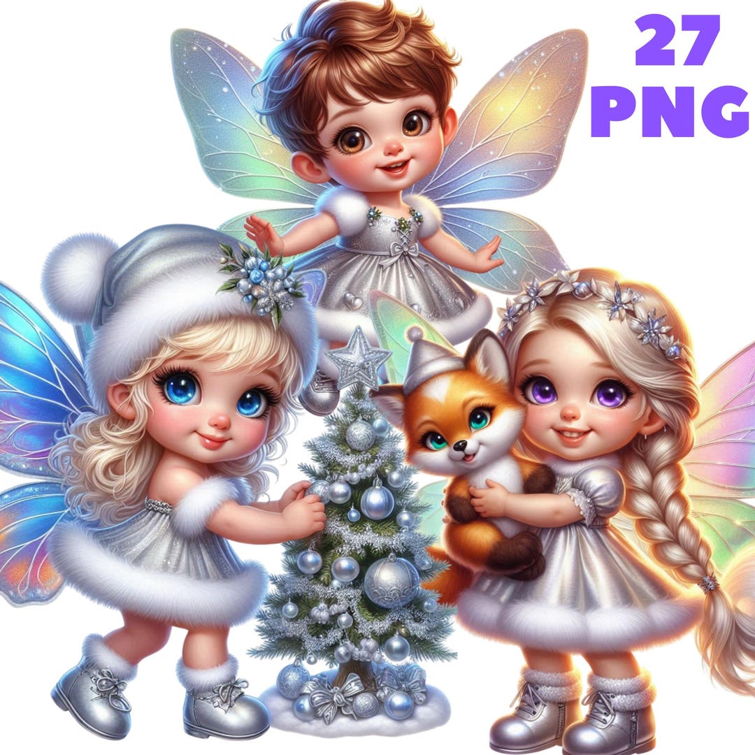 27 PNG Silver Christmas Fairy Clipart , Cute Fairy, Christmas Clipart ...