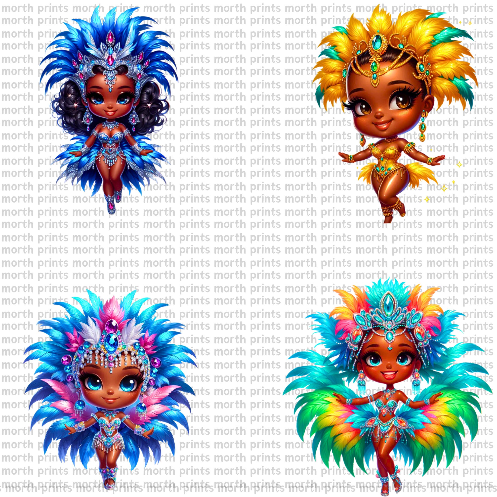 32 PNG Brazilian Chibi Women Clipart Cute Chibi Girl, Chibi Bundle ...
